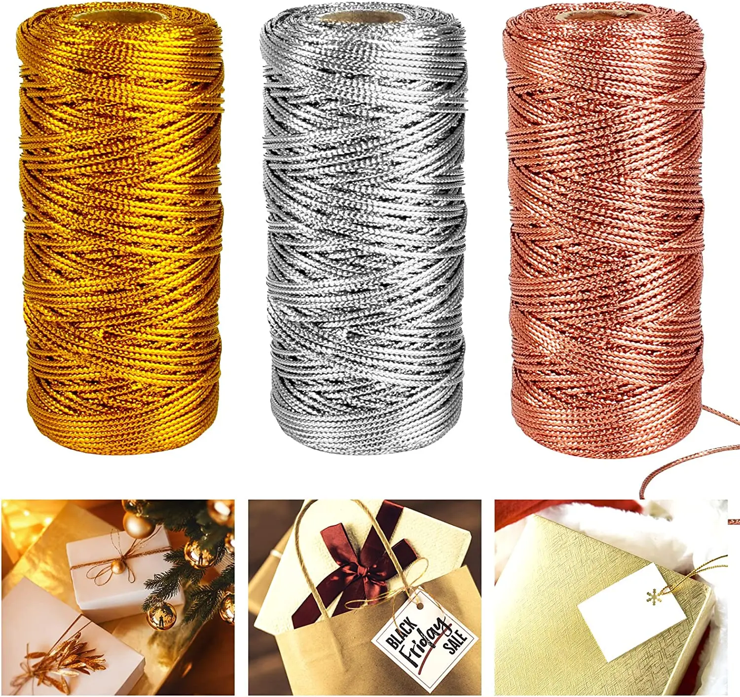 100M-Roll-Metallic-Thread-Cord-Gold-Silver-Macrame-Cord-Rope-Gift ...