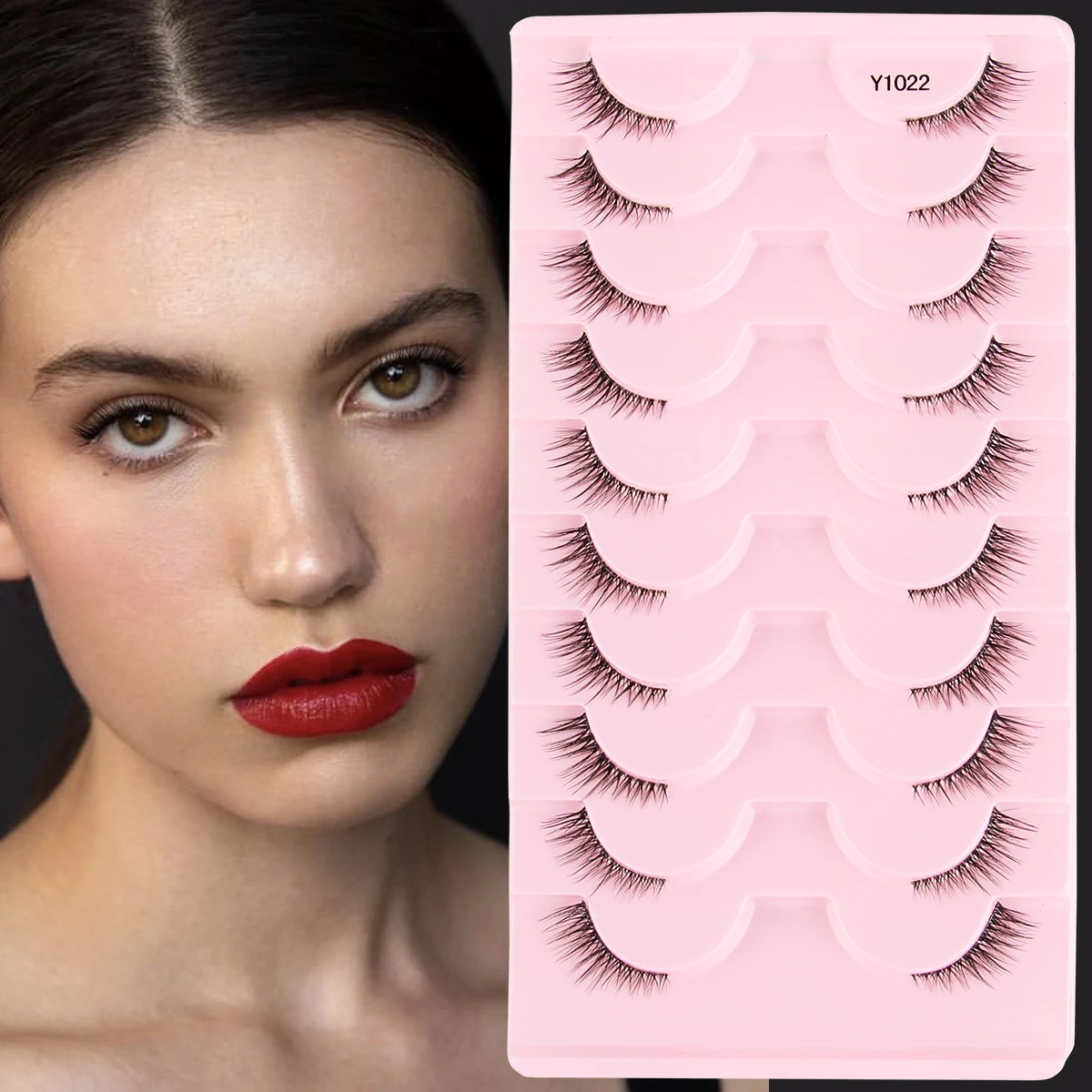 Half-Lashes-3-5-10-Pairs-3D-Mink-Lashes-Natural-Long-Faux-Cilios-Fluffy ...