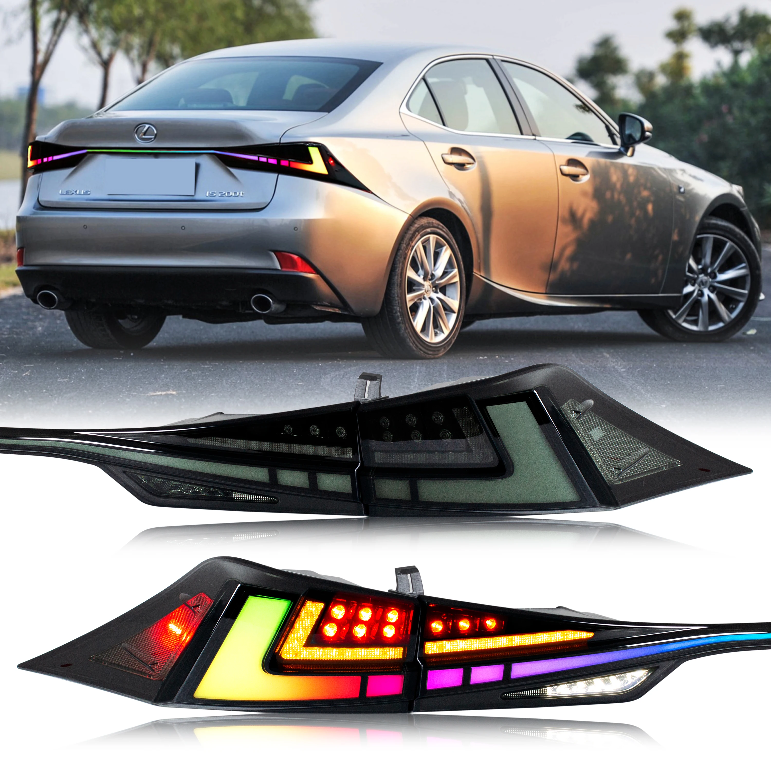 Luzes-traseiras-LED-RGB-para-Lexus-l-mpadas-traseiras-sequenciais-anima ...