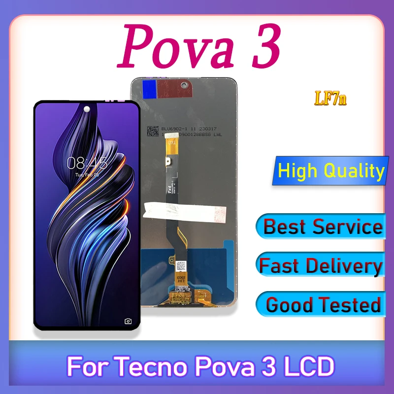 6-9-Original-For-Tecno-Pova-3-LF7n-LCD-Display-Touch-Screen-Digitizer ...