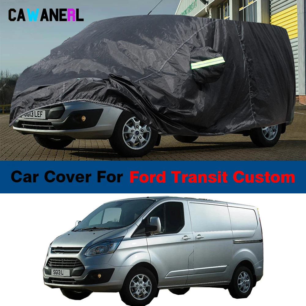 Black Car Cover For Ford Transit Custom 2012-2023 (Short Wheel Base ...