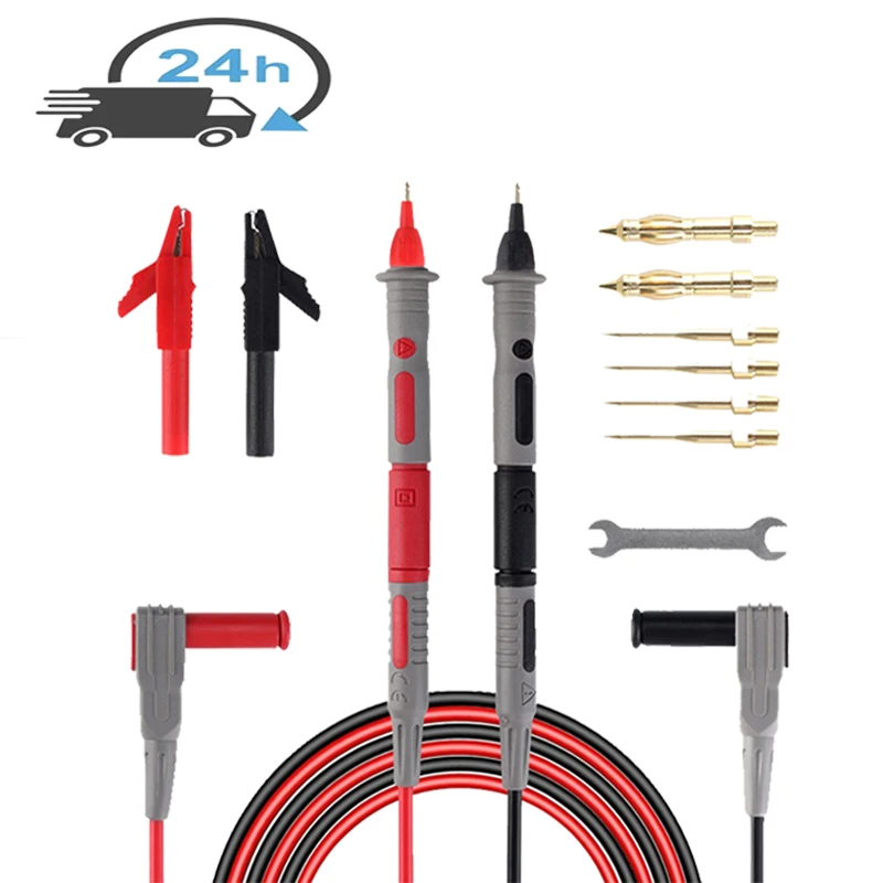 Multimeter Test Extension Cord Probes Needle Lead Set Threaded ...