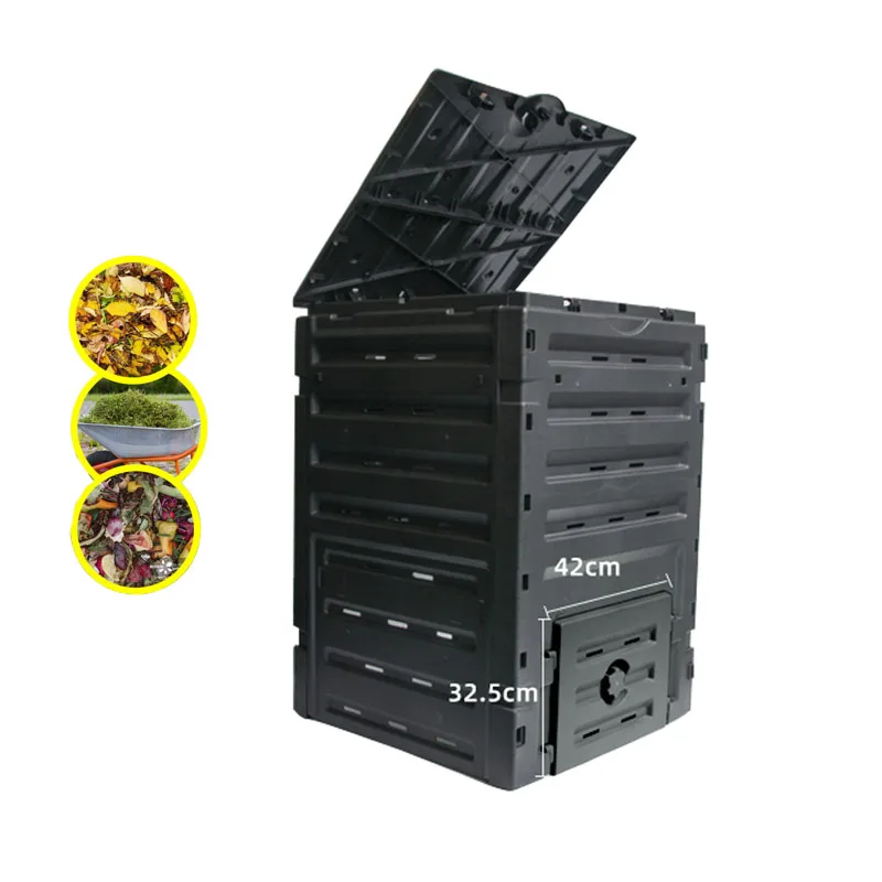 300-450L-PP-Compost-Bin-Garden-Courtyard-Compost-Box-Leaves-Organic ...