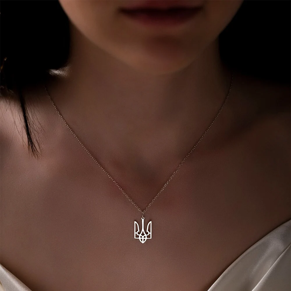 Classic-Ukraine-National-Emblem-Necklace-Stainless-Steel-Ukrainian ...