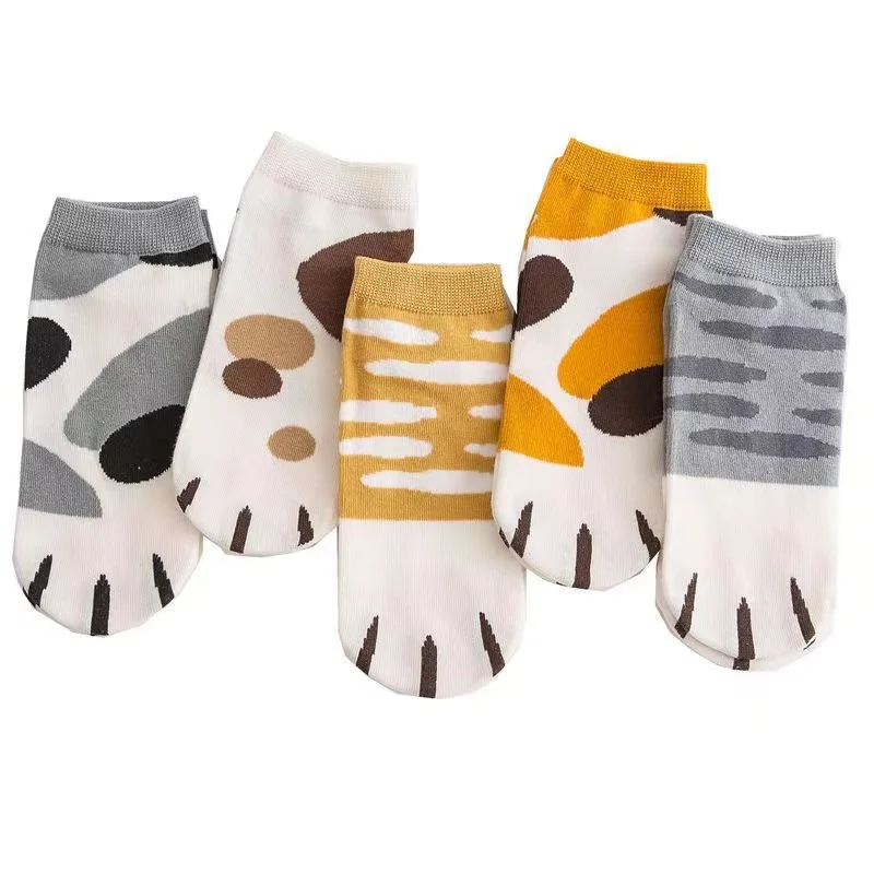 Women-Cats-Paw-Short-3d-Socks-Cute-Funny-Fashion-Standard-Girls-Cartoon ...