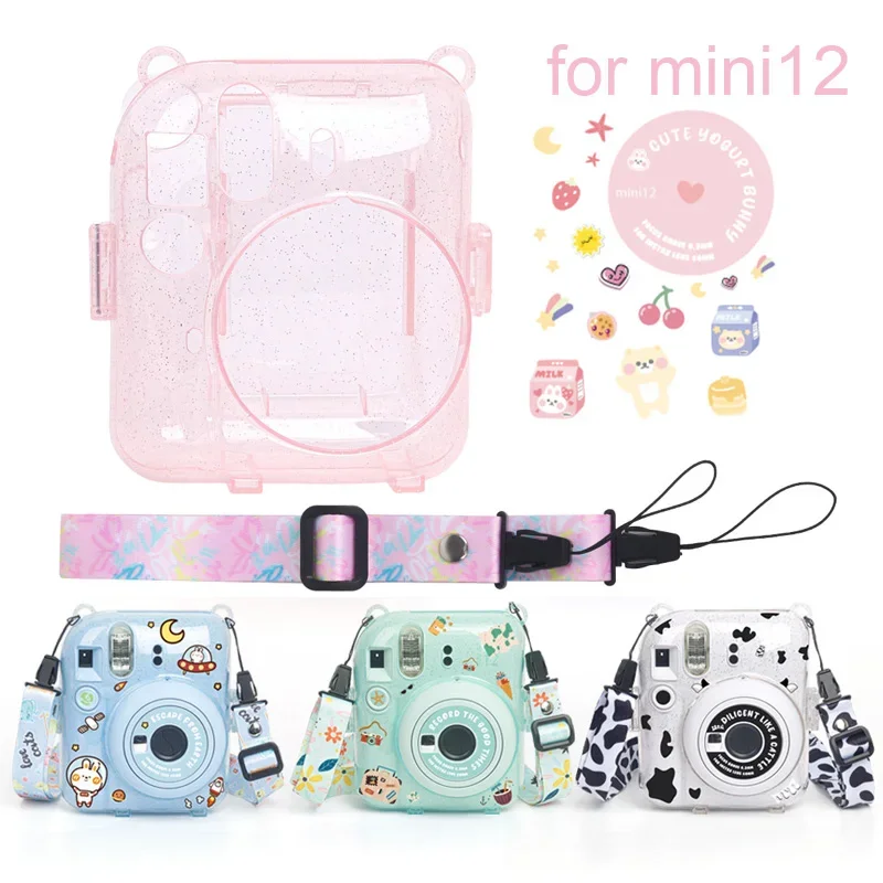 For Instax Mini 12 Crystal Transparent Protective Case Cover Bag for ...