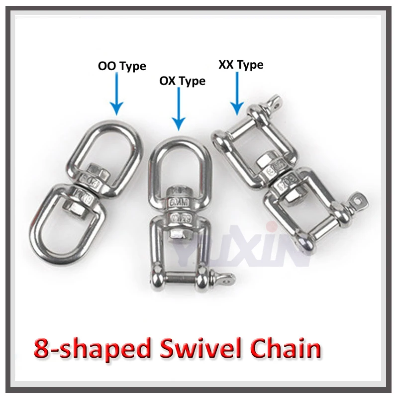 304-Stainless-Steel-360-Degree-Rotating-8-Shaped-Chain-Snap-Ring ...