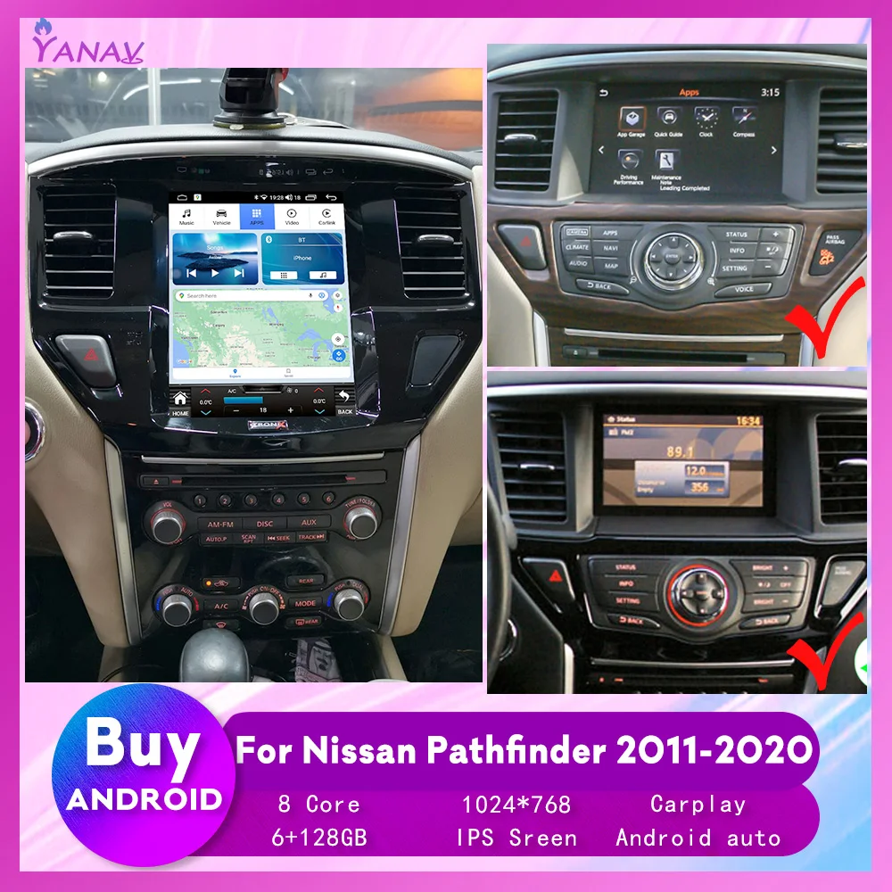 For-Nissan-Pathfinder-2011-2020-Android-System-GPS-Navigation-Car-Radio ...