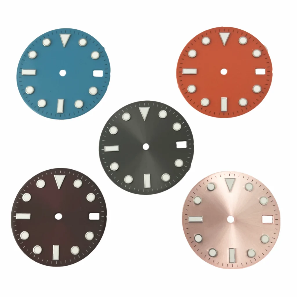 New 28.5mm Blue/Orange/Black/Dark Red/Rose Gold Sterile Green Luminous ...