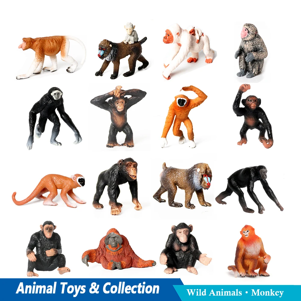 Jungle-Animals-Figures-Ape-Gorilla-Monkey-Chimpanzee-Forest-Animal ...