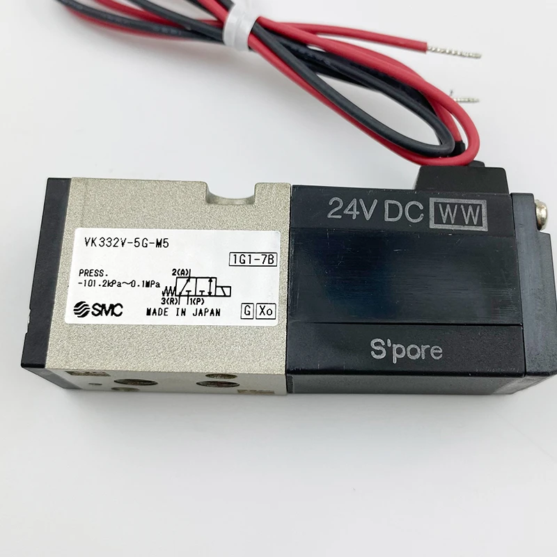 Smc Vk332v-5g-m5 Vk300 Series 3 Port Solenoid Valve Direct Operated ...