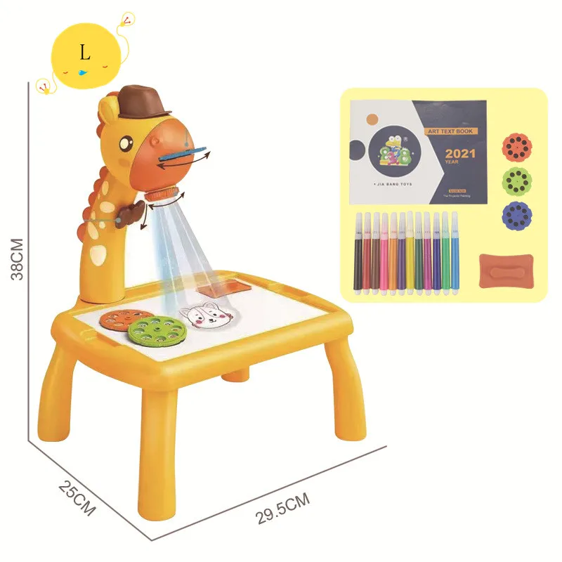 Childrens-Led-Projector-Drawing-Board-Toys-Kids-Painting-Desk-Arts ...