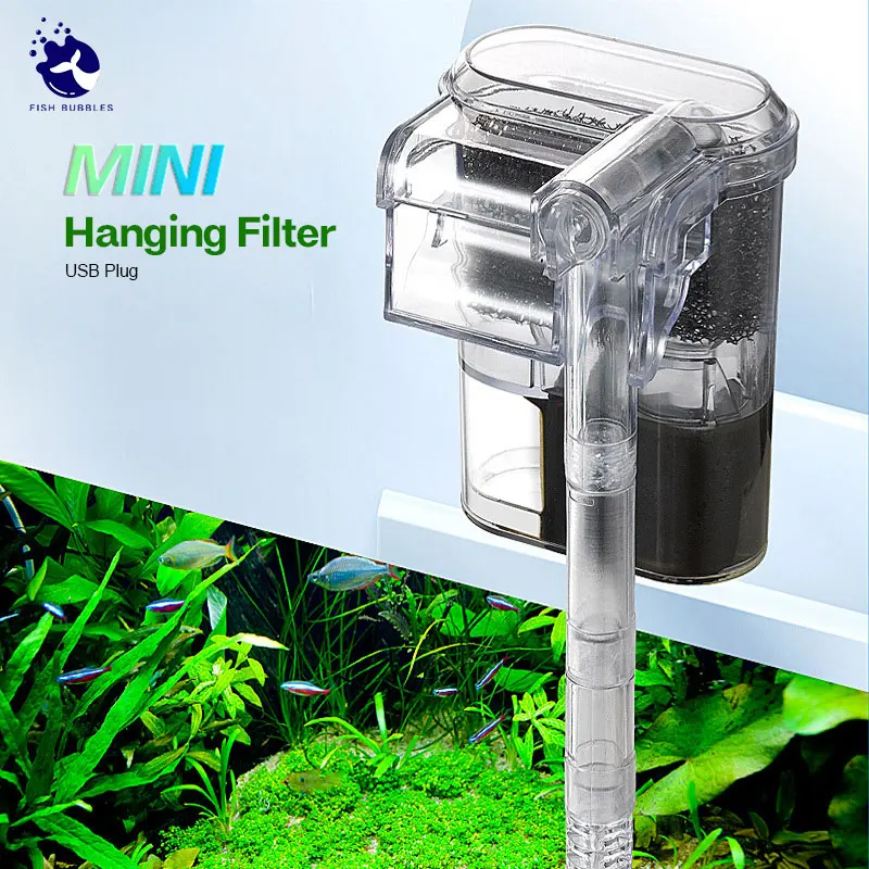 Aquarium-New-Hanging-Filter-Mini-Filter-Fish-Tank-USB-power-interface-2 ...