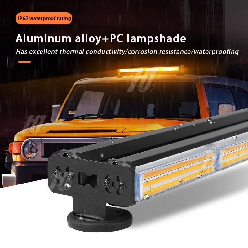 COB Bar Light 4Cell Double Row Car strobe grille Light LED Warning ...