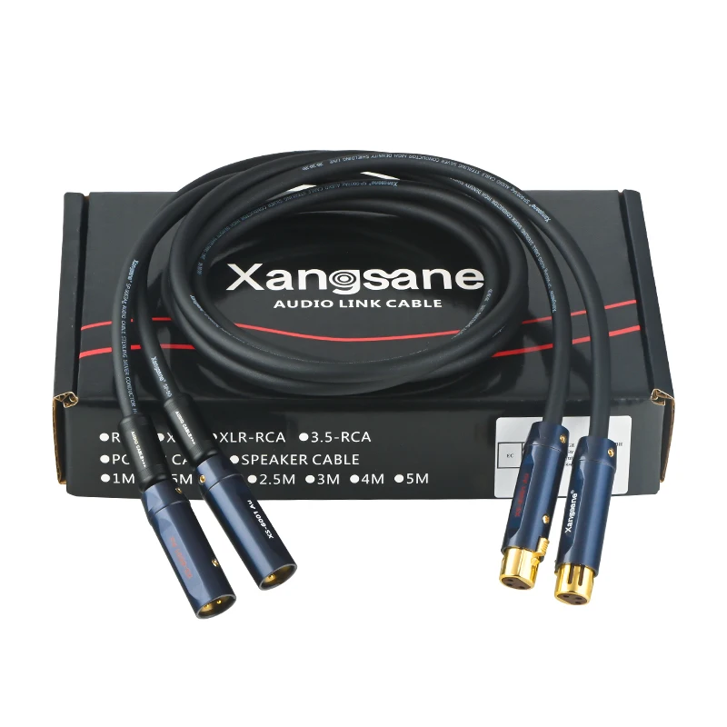Audiophile-Sterling-Silver-XLR-Balanced-Cable-CD-Amplifier-HiFi-Audio ...