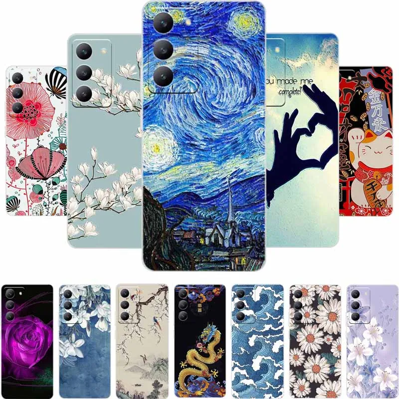 Flowers Case For Xiaomi Redmi 15 4G Phone Case Redmi15 Coque ...
