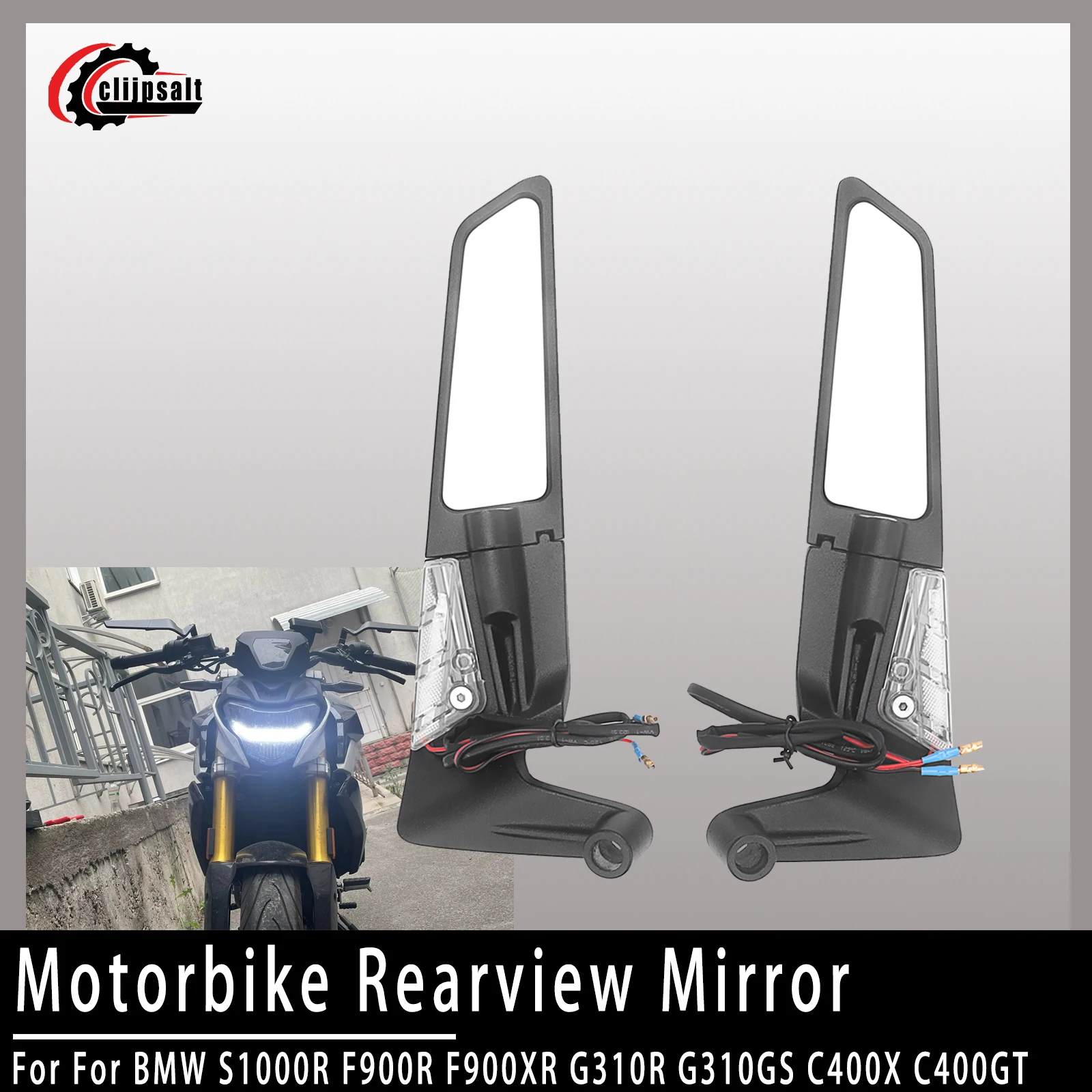 Universal-Motorcycle-fixed-Wind-Wing-Adjustable-Rotating-Rearview ...