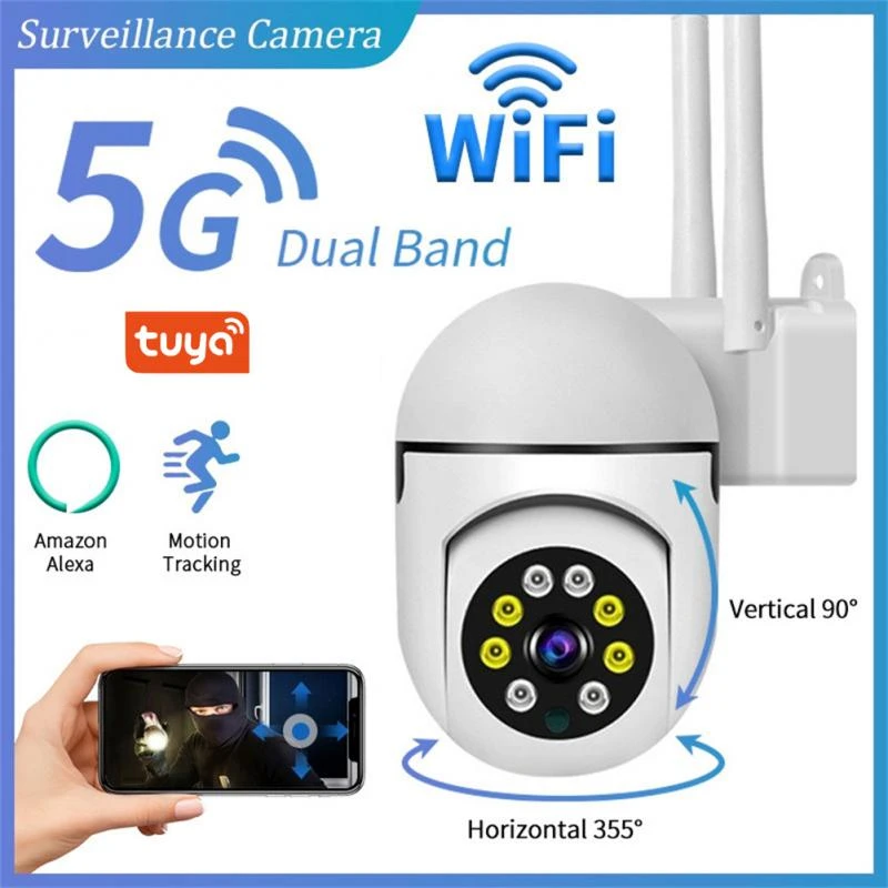 1080p Tuya/ycc365 Plus App Wireless Ip Camera 2mp Outdoor Street Wifi ...