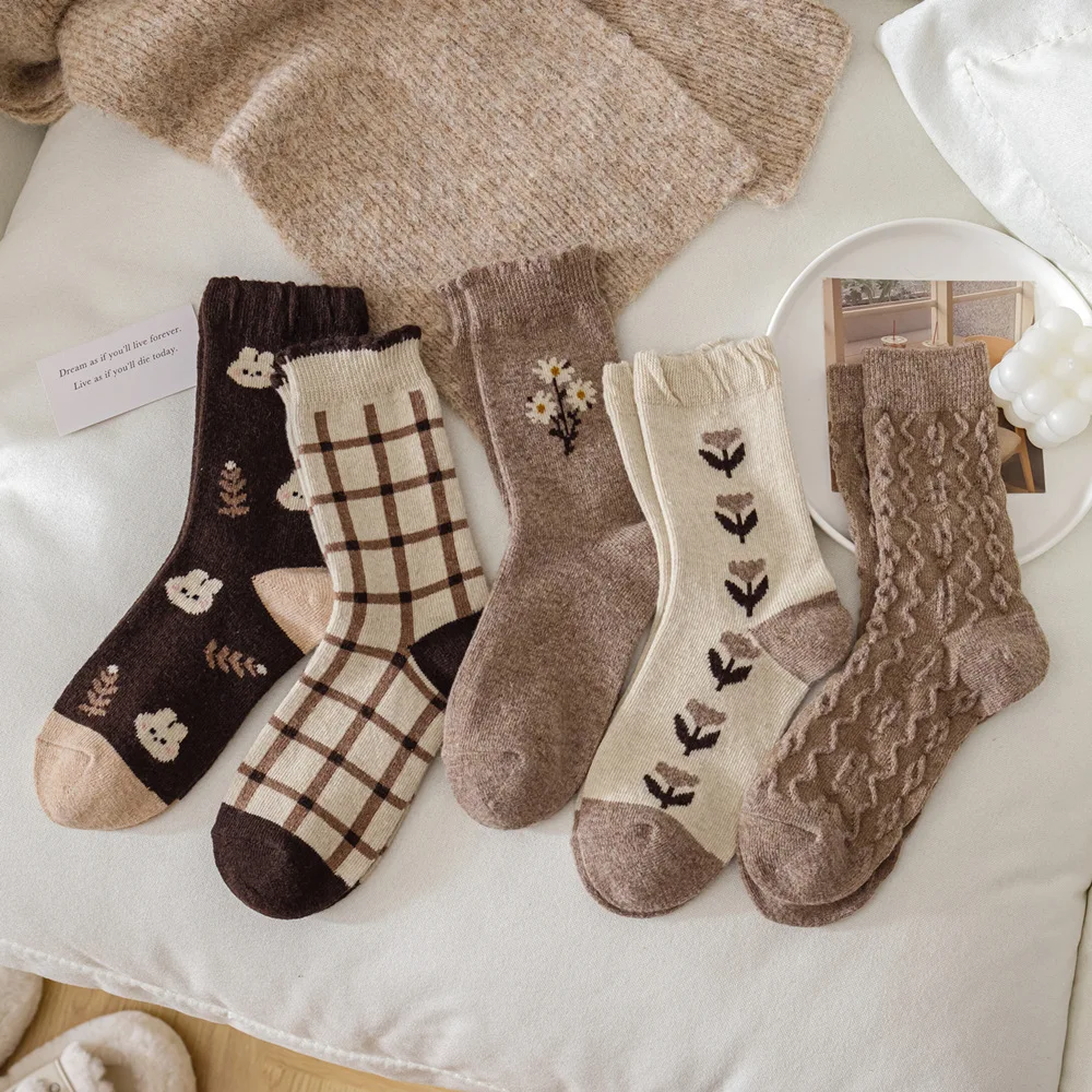 Wool Winter Socks Women | Japanese Thick Women Socks | Japanese Style ...