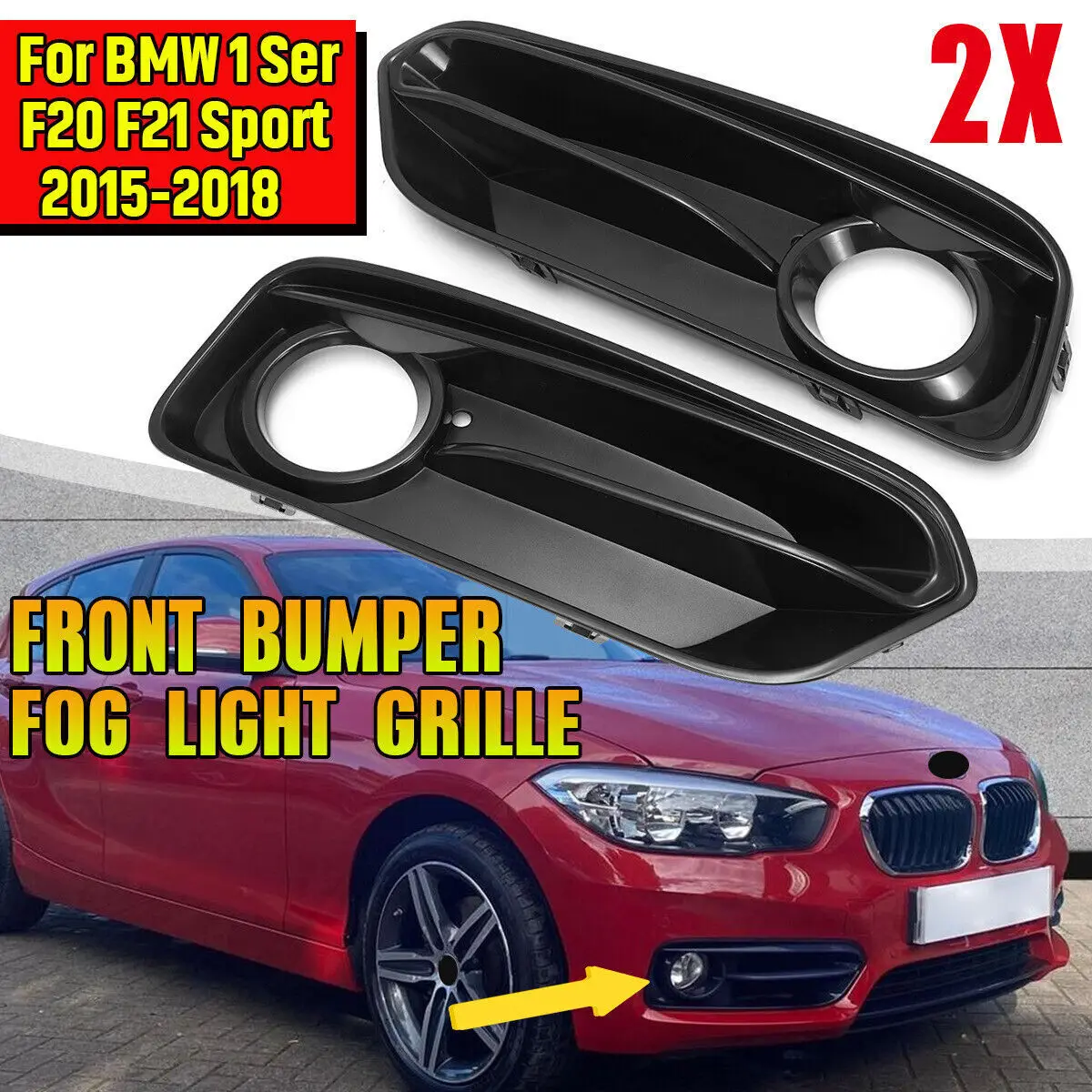 Front-Bumper-Fog-Light-Racing-Grilles-For-BMW-1-Series-F20-F21-LCI ...