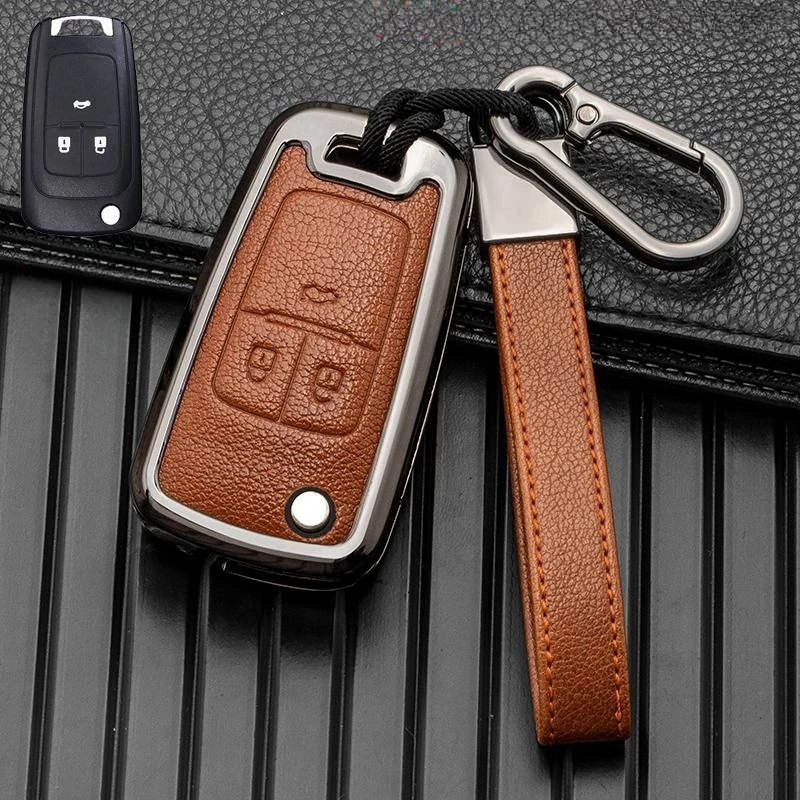 Zinc-Alloy-Leather-Car-Key-Case-Cover-for-Chevrolet-Camaro-Cruze-SS ...