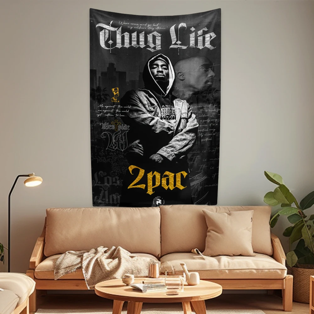Rapper-Tupac-2pac-Tapestry-Pop-Singer-Wall-Hanging-Bedroom-Dormitory ...