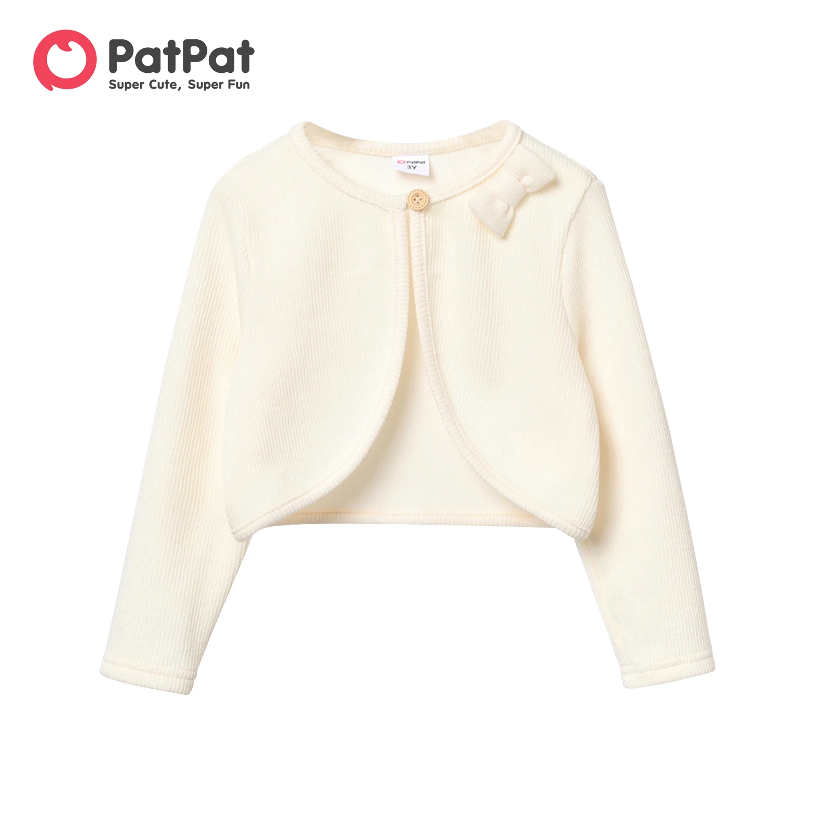 PatPat-Veste Solide avec Nministériels d Papillon pour Fille, Vêtement d'Extérieur, Cardigan de ...