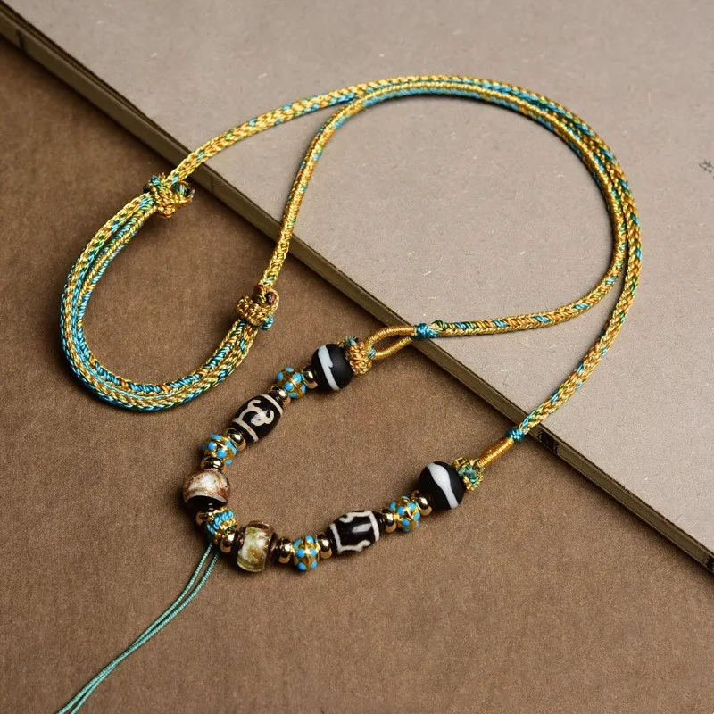 Hand-woven Tibetischen Stil Halskette Seil für Männer und Frauen ...
