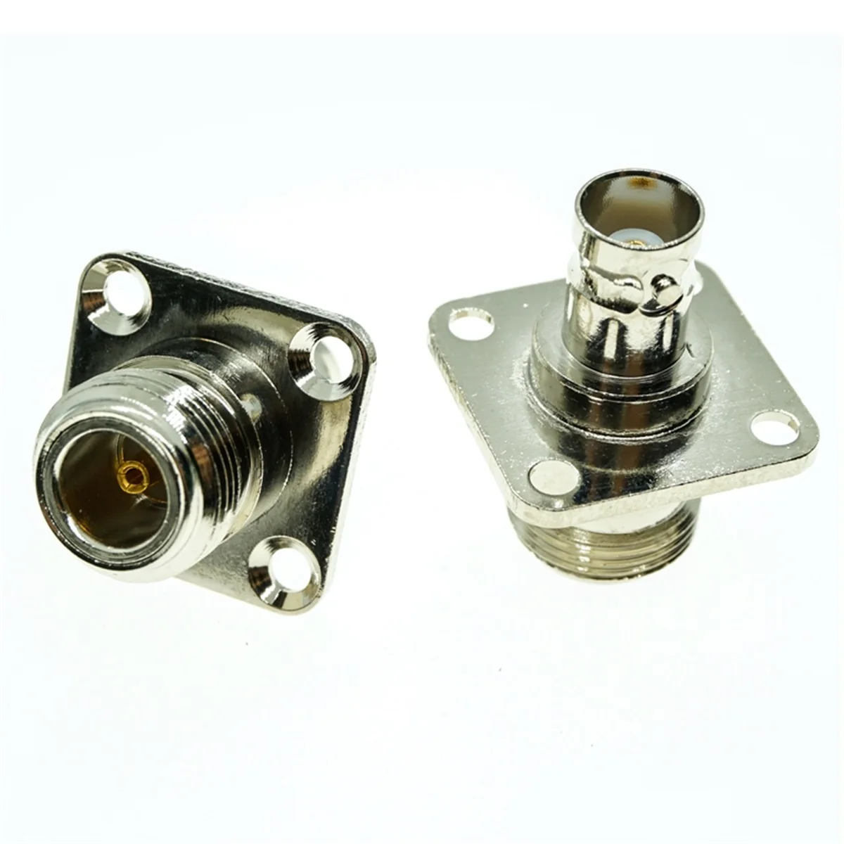 1PCS-New-BNC-female-To-N-Type-Female-Plug-with-4-Hole-Flange-Panel ...