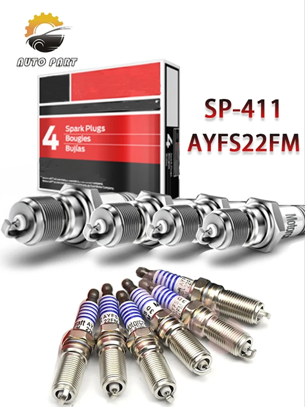 4-6PCS-High-Quality-SPARK-PLUG-SP411-AYFS22FM-FOR-FORD-FIESTA-1-5-1-6 ...