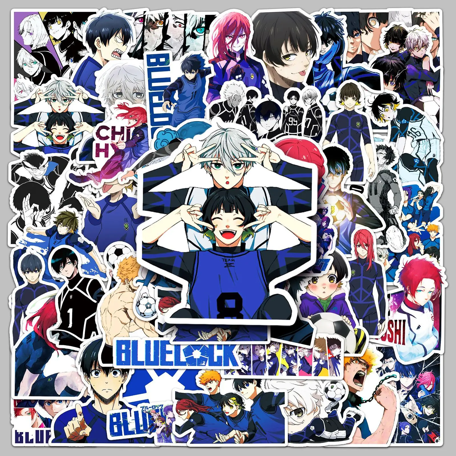 50-Pcs-Anime-BLUE-LOCK-Waterproof-Sticker-DIY-Cartoon-Football-Sports ...