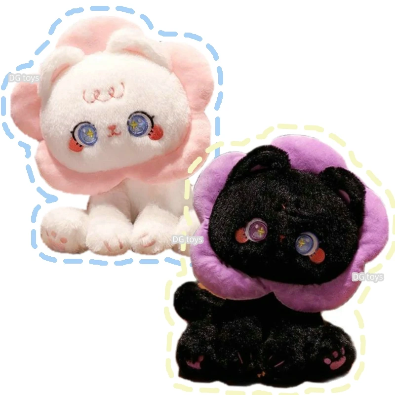 Flower-Loop-Cat-Plush-Toy-Stuffed-Purple-Black-Dark-Punk-Style-Kitten ...