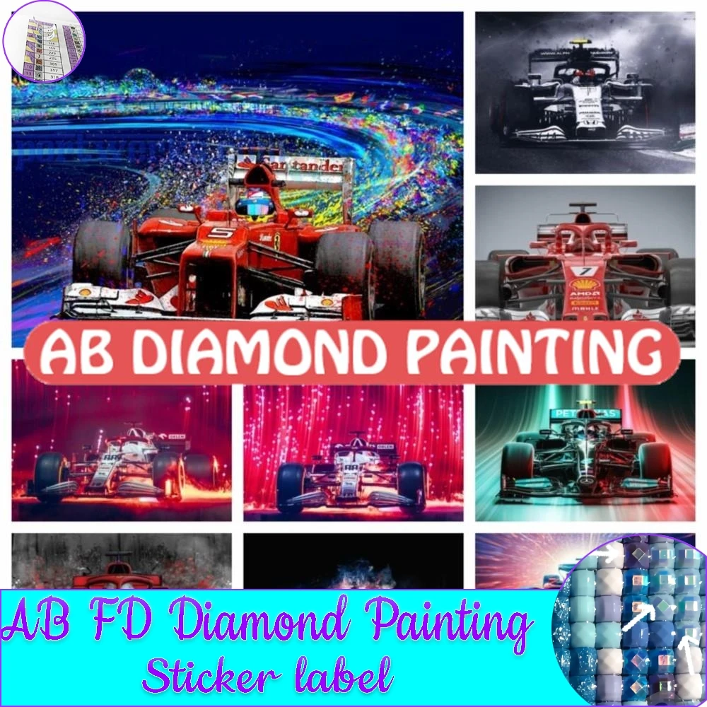 Full-Drill-Diamond-Painting-F1-Formula-Car-Racing-Wall-Art-Cross-Stitch ...