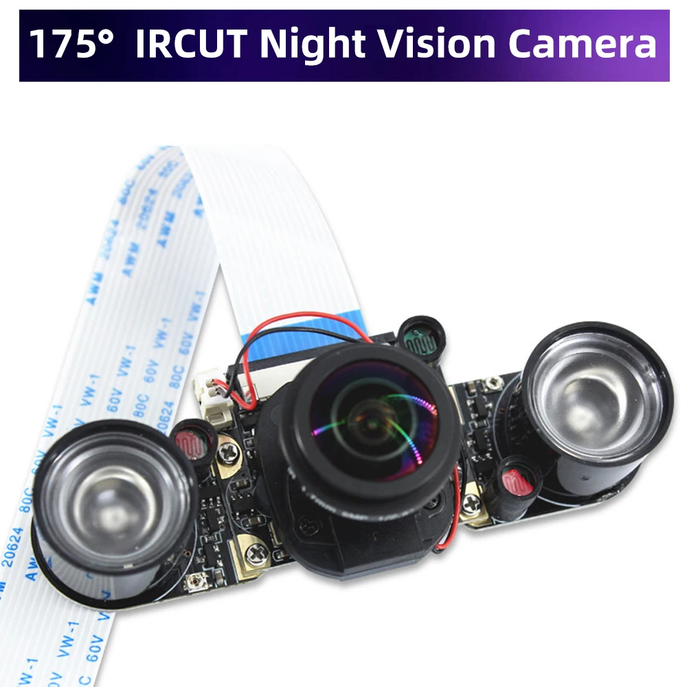Raspberry-Pi-Night-Vision-Camera-175-IR-CUT-Ajust-vel-5MP-Fish-Eye ...
