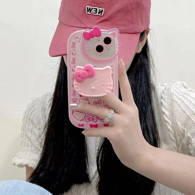 Kawaii Sanrio Hello Kitty Pop Socket iPhone Case – LoliFairies Kawaii Shop