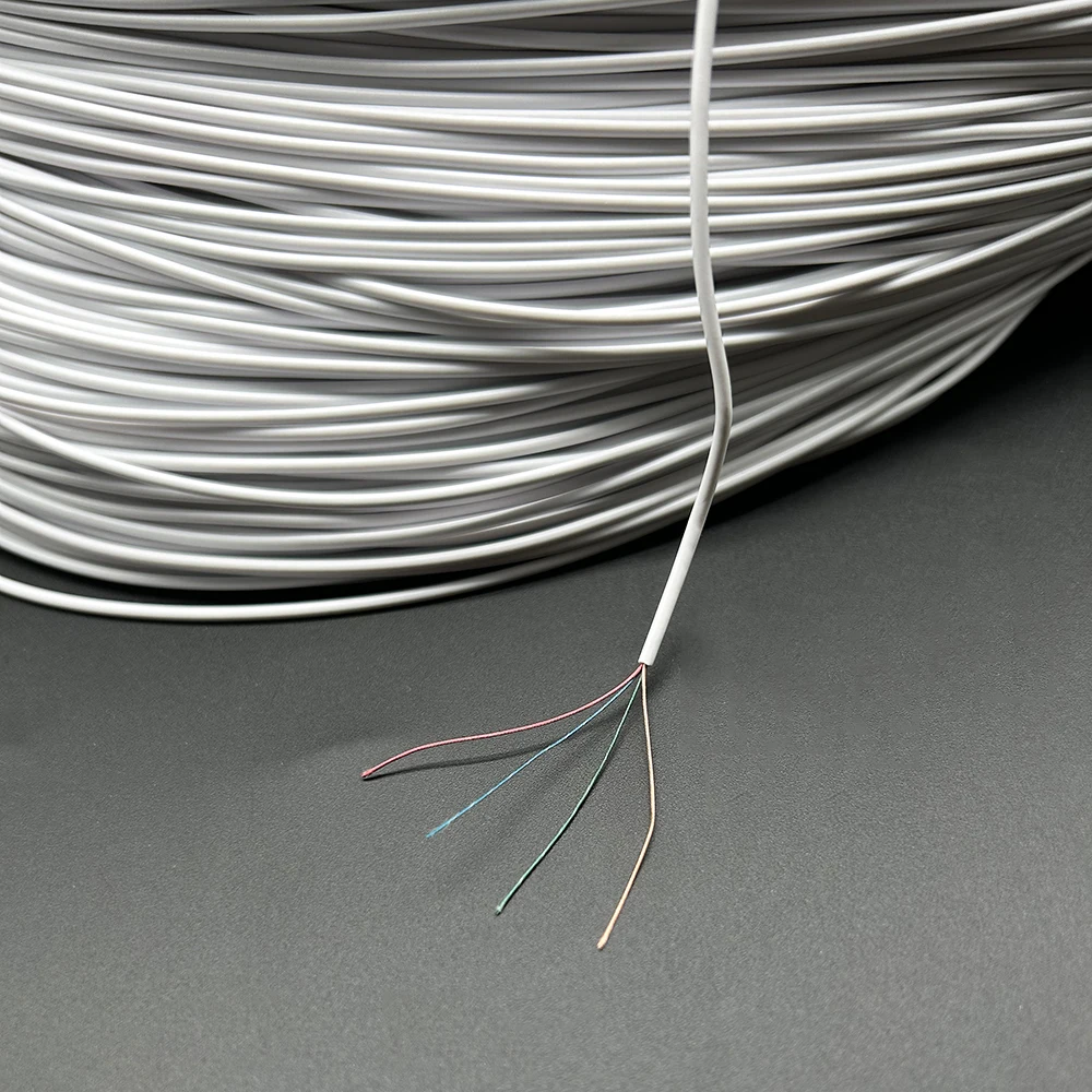 4-core Welding Microphone Speaker Cable Super Soft PVC White Black ...