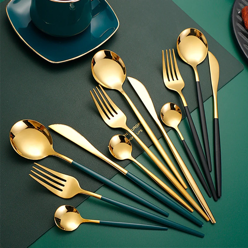 24 Pieces Of High-end Cutlery Set Stainless Steel Cutlery Knife And ...