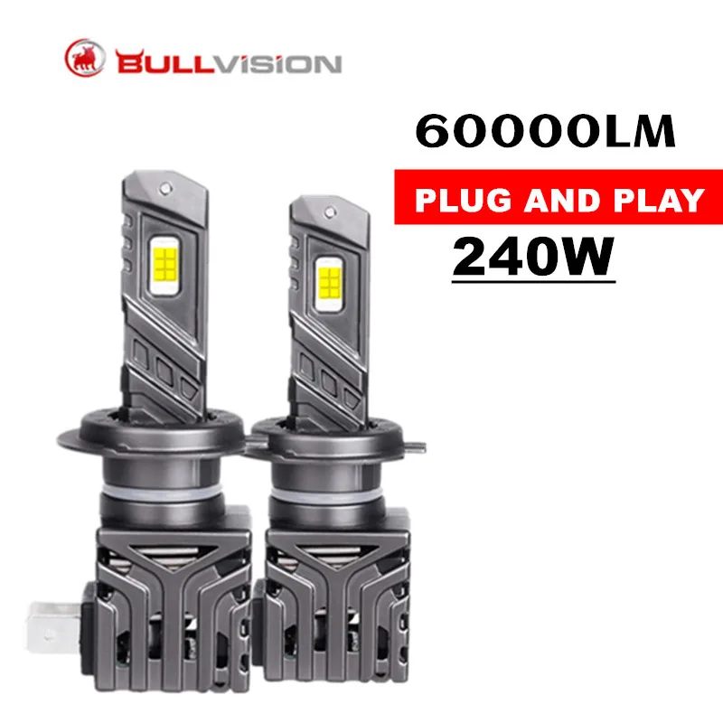 Bullvision-H7-LED-Headlight-Bulb-Mini-Wireless-240W-60000LM-CSP-Auto ...