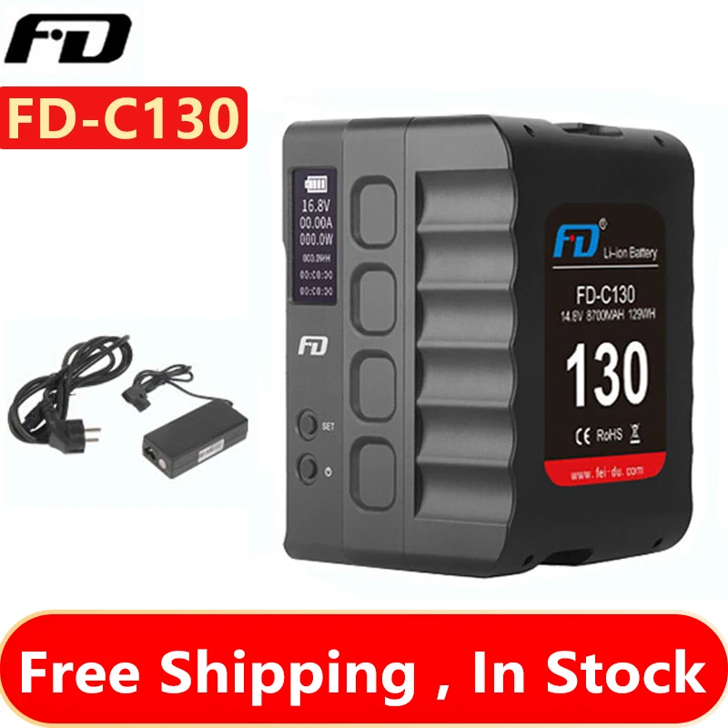 Feidu-FD-C50-98-130-145-200-V-Mount-Camera-Battery-Large-Capacity-V ...