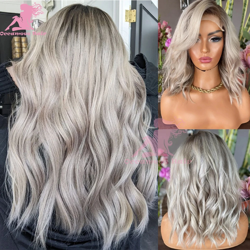 Ash-Blonde-Lace-Front-Human-Hair-Wig-HD-Transparent-Lace-Colored-360 ...