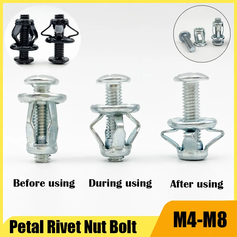 M4-M5-M6-M8-Petal-Shape-Metal-Rivet-Nut-Expansion-Clamp-Panel-License ...