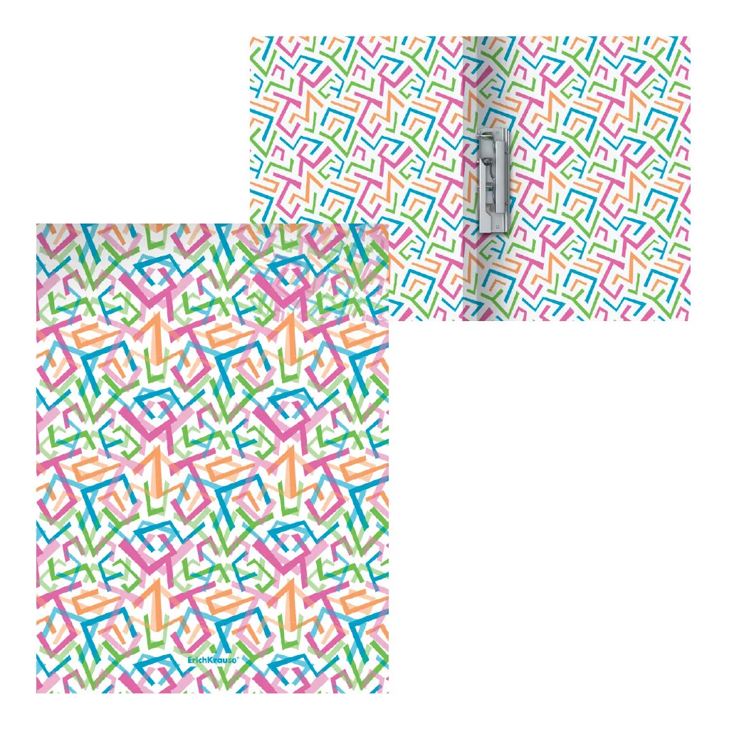 Folder with side clip plastic erichkrause lines, A4 (total 4 PCs in ...