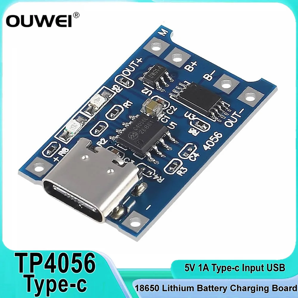 TP4056-5V-1A-Type-c-Input-Interface-USB-18650-Lithium-Battery-Charging ...