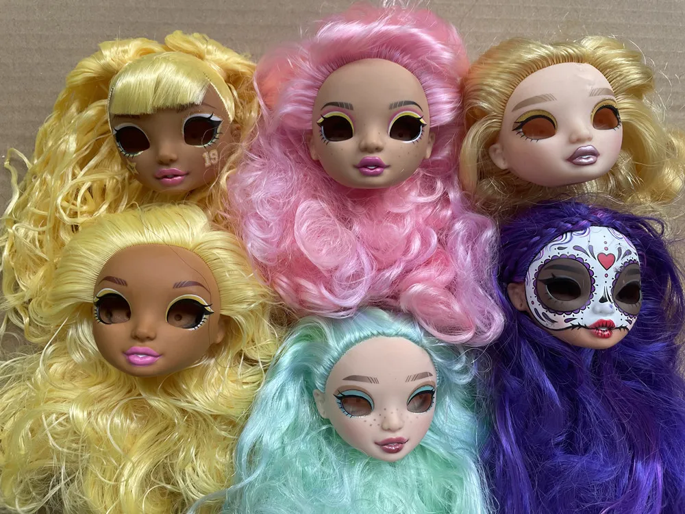 New Rainbow Doll Heads Colorful Alive Sparkly Doll Eyes Original Doll ...