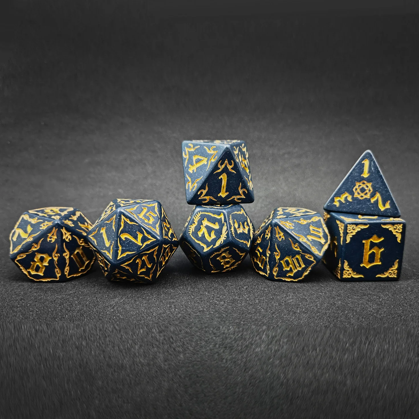 Bescon Giant Fire Patterned DND Dice Set 1 Inch (25MM) , Oversized D&D ...