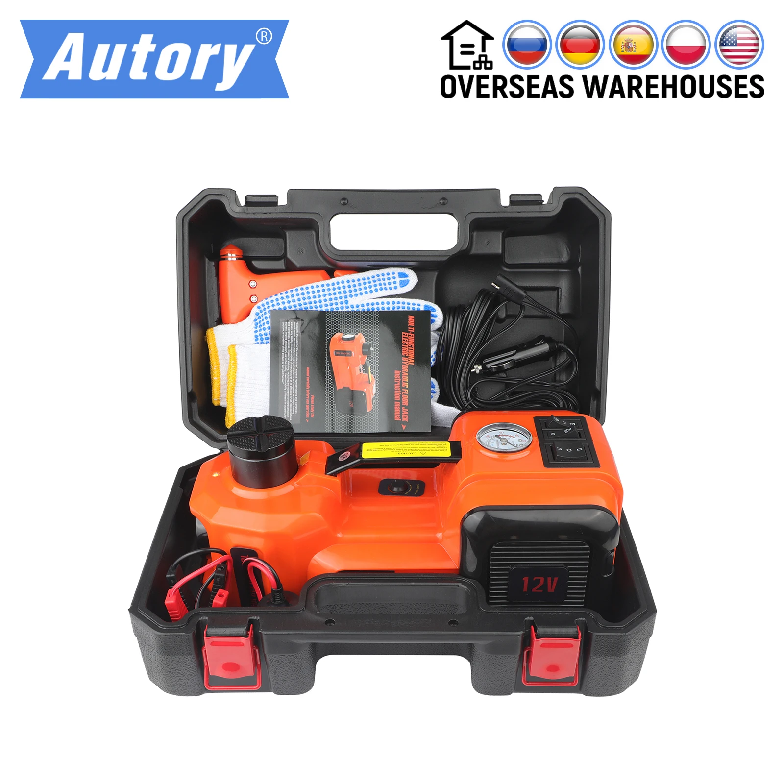 Car Jack Electric Hydraulic Floor 12v Dc 5 Ton 11023lb 45cm Lift ...