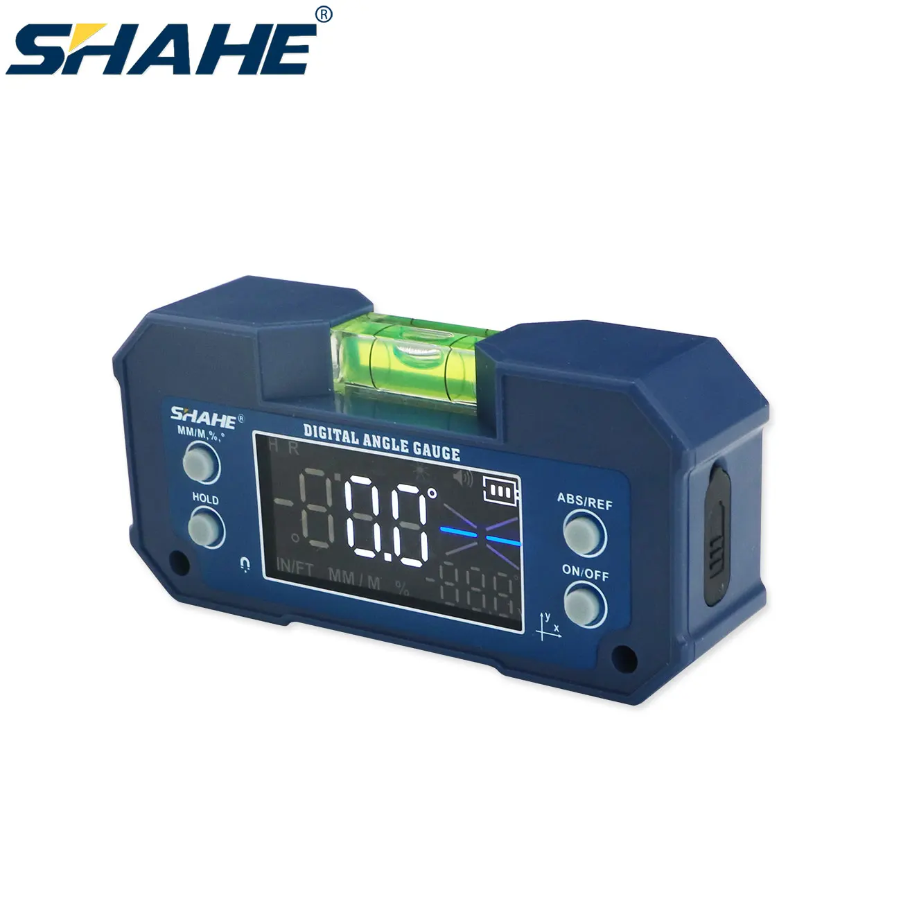 SHAHE Digital Angle Protractor Rechargeable Dual Axis High Precision Level Gauge Digital Angle ...