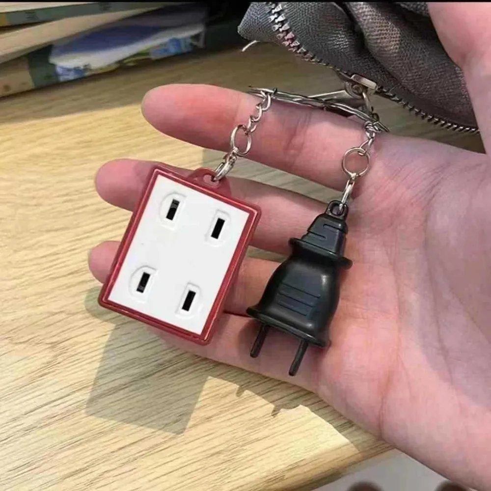 Stress-Relief-Funny-Music-Keychain-Creative-Cute-Simulated-Plug-and ...