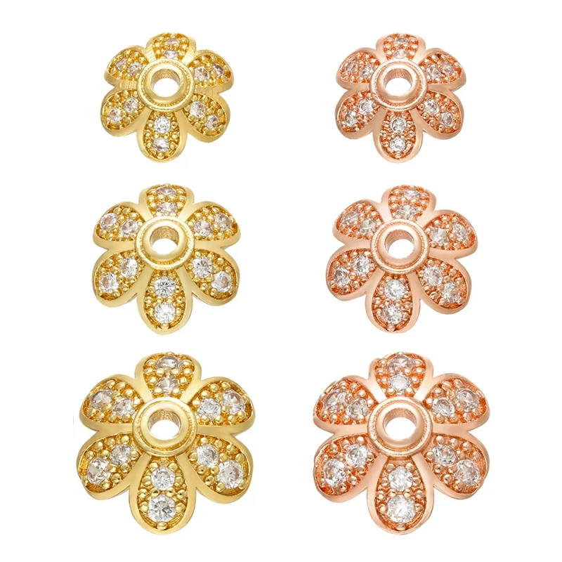 ZHUKOU-CZ-crystal-gold-color-flower-bead-caps-for-jewelry-making-big ...