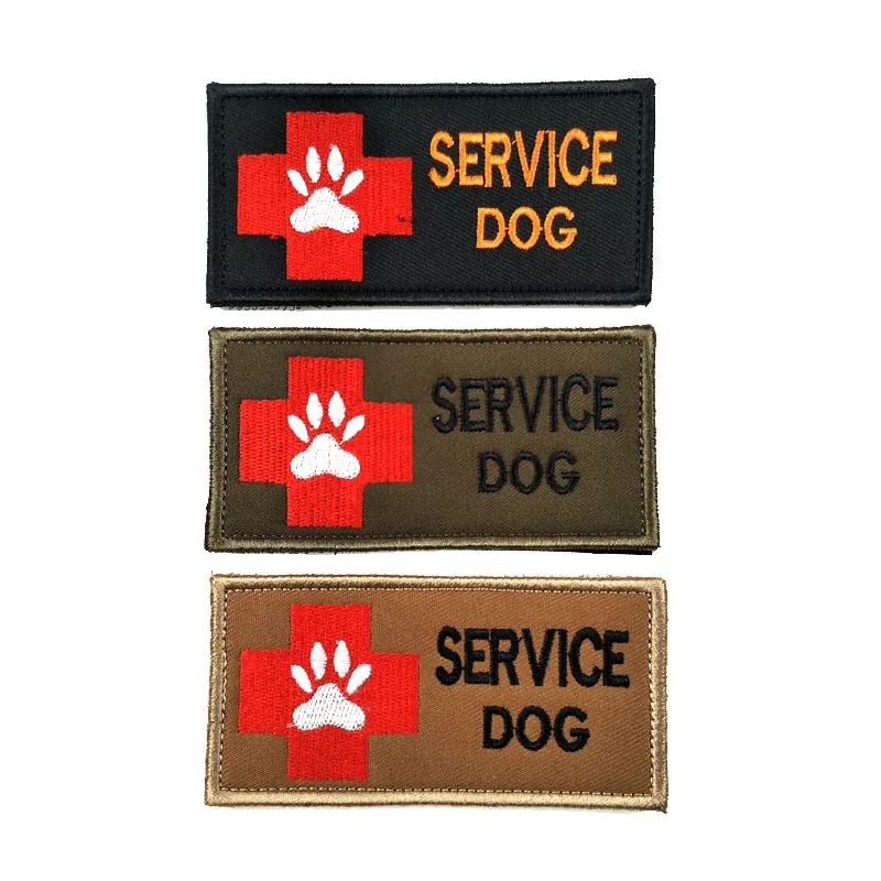 10-5CM-SERVICE-DOG-Medical-3D-Embroidered-Patches-EMT-Medic-Paramedic ...
